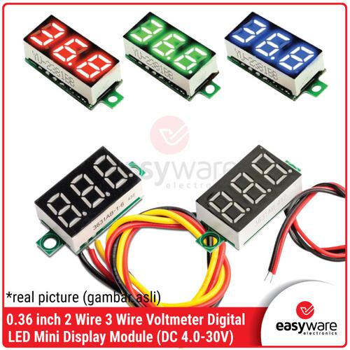 Jual 0.36 inch DC LED Digital Voltmeter 0-100V 3 Wire Voltmeter 4-30V 2 ...