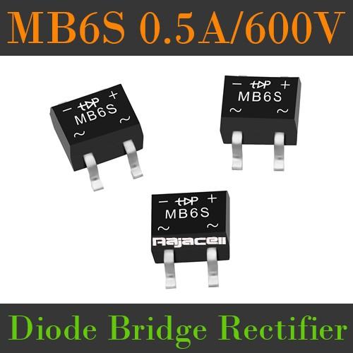 Jual MB6S 0.5A 600V SMD Diode Dioda Bridge Rectifier Penyearah Tegangan ...