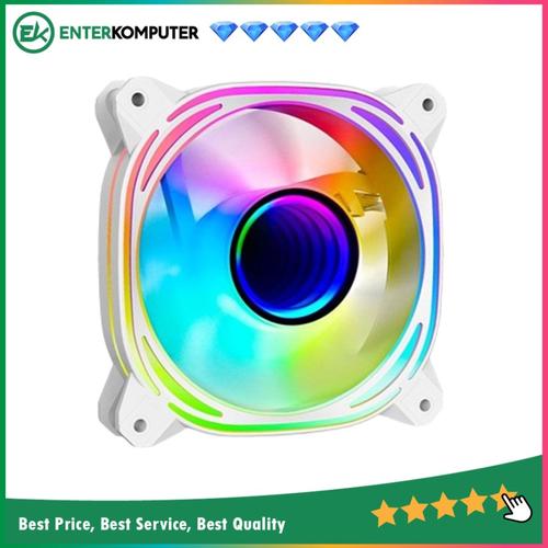 Jual CUBE GAMING MYSTIQUE FAN White 12CM PWM A-RGB Fan - Jakarta Pusat ...