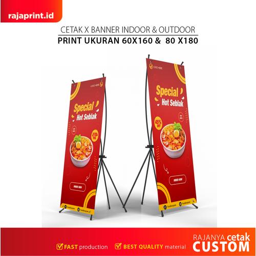 Jual X BANNER PROMO SPANDUK JUALAN STAND BANNER EVENT 60x160cm - Ctk ...