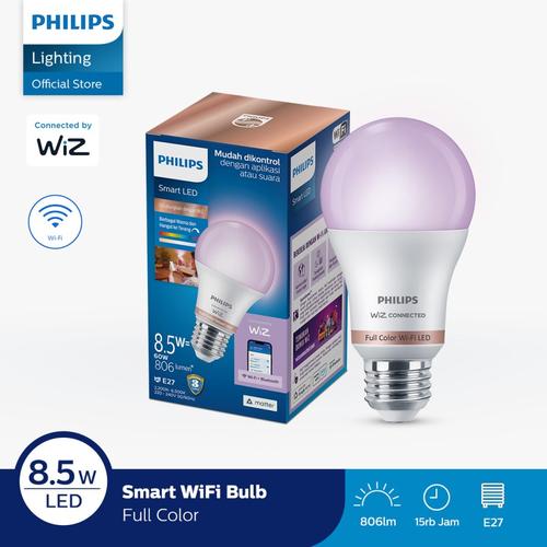 Jual Philips Lampu Bohlam Smart WiFi LED 8.5W With Bluetooth Color RGB ...