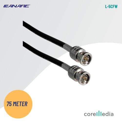 Promo Canare L-5CFW 75 Meter RG59 HD-SDI Coaxial Cable with Male/Male BNC - Kabel SDI 3G 12G ...