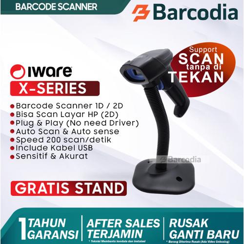 Jual Barcode Scanner Usb Bluetooth Wireless 1D / 2D Auto Scan Iware X ...