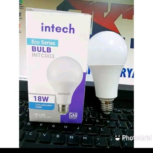 Jual Lampu LED Bohlam Bulat Intech 18 Watt / Lampu Bohlam LED Cahaya ...