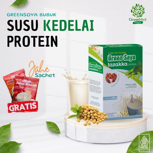 Promo Susu Kedelai Protein Bubuk Green Soya Original Tazakka 200 gr ...