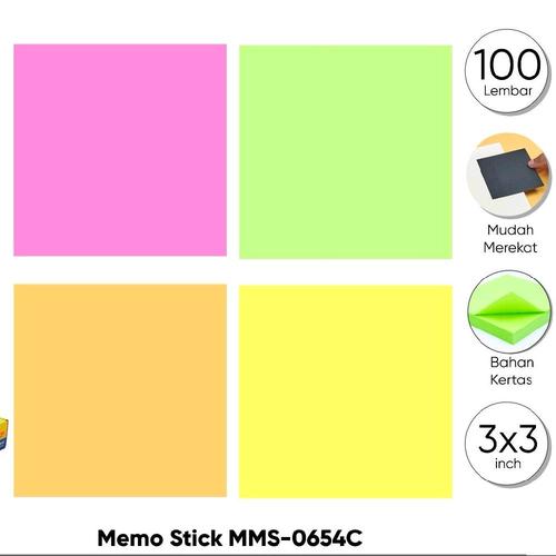 Jual JOYKO Memo Post it JOYKO 654 7x7 cm isi 100 lembar tempel murah ...