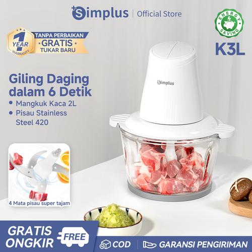 Promo 【SUPER PROMO DOUBLE SUBSIDI】SIMPLUS Chopper Blender Penggiling Daging Bumbu Cabai ...