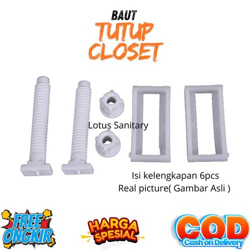 Jual baut tutup closet duduk universal kotak geser / sperpart penutup ...