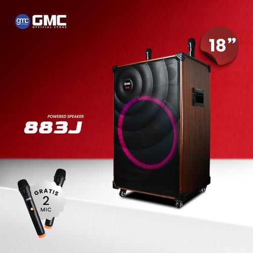 Promo GMC Speaker 883J – Speaker Karaoke Bluetooth 18” – 195W, Termasuk ...