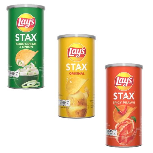 Jual Lay's Stax Potato Crisps Can 70g Makanan Ringan Kentang Kemasan ...