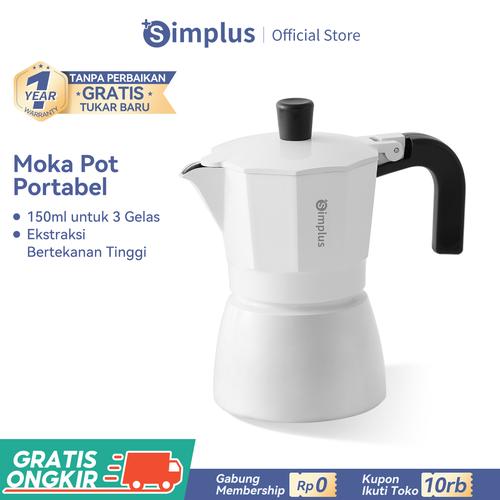 Jual 【NEW ARRIVAL】SIMPLUS Moka Pot Ekstraksi Bertekanan Tinggi Pembuat Kopi Espresso Italia ...