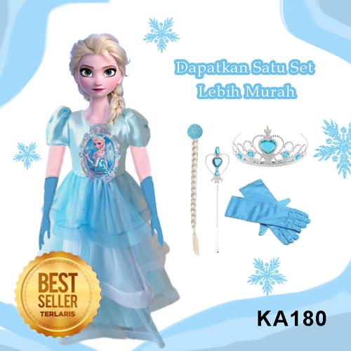 Jual Dress Elsa Frozen Anak Import 3 4 Tahun Gaun Anak Frozen Ulang ...