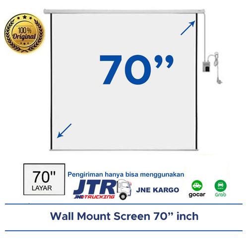 Promo Layar Projector Motorized Screen Wall Mount 70 X 70 inch Cicil 0% ...