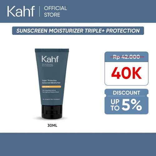 Jual Kahf Sunscreen Moisturizer Triple+ Protection SPF 30 PA+++ 30 ml ...