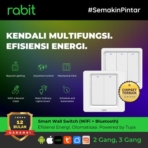 Promo RABIT Smart Wall Switch Light Saklar Lampu Button & Click WiFi ...