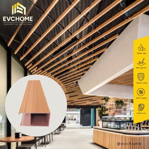 Jual EVCHOME kisi kisi plafon | ceiling | plafon pvc motif kayu ...