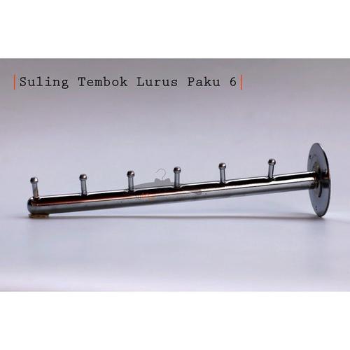 Jual Hanger Suling Tembok LURUS 9 dan 6 Titik Gantungan baju Display ...