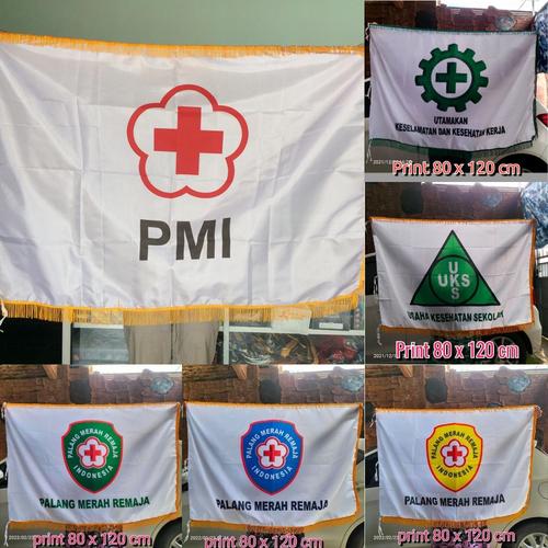 Jual Bendera PMI PMR Mula Madya Wira SD SMP SMA UKS K3 Palang Merah ...