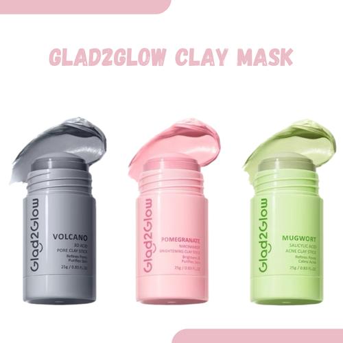 Promo Glad2Glow Clay Stick 25g/Mugwort Salicylic Acid Acne/Volcano 3D ...