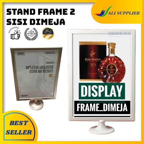 Jual FRAME DISPLAY 2 SISI / STAND PROMOSI / FRAME POP MEJA / MENU MEJA ...