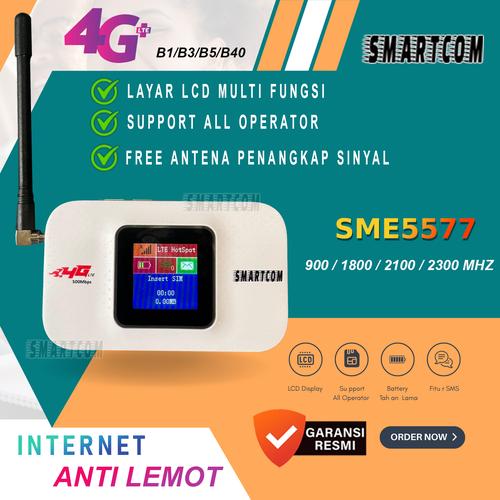 Promo SMARTCOM Modem Wifi E5577 with Antena 4G LTE with LCD Support All ...
