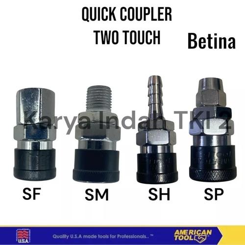Jual Quick Coupler American Tool 1/4 Inch Two Touch Betina Blacken ...