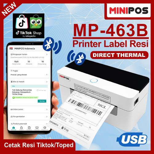 Promo Printer Thermal 110mm MP-463B USB Kabel Bluetooth Cetak Resi Shipping A6 Label Harga ...