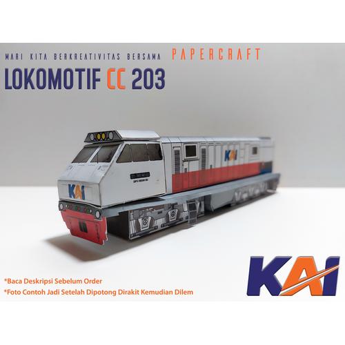 Jual 3D Papercraft Miniatur Kereta Api Indonesia Lokomotif CC 203 ...