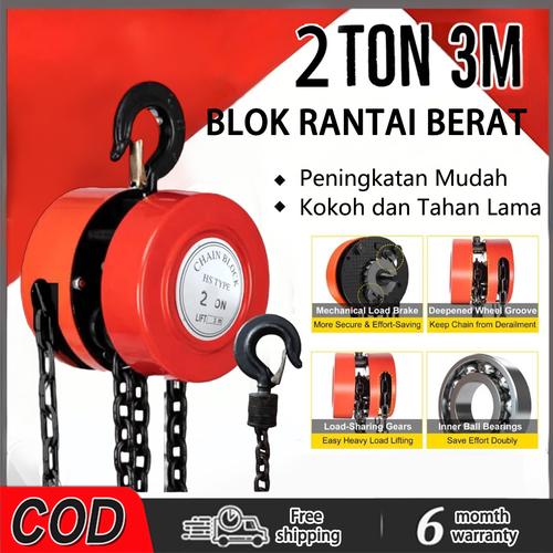 Promo Katrol Rantai Manual 1 Ton & 2 Ton - Chain Block Heavy Duty untuk ...