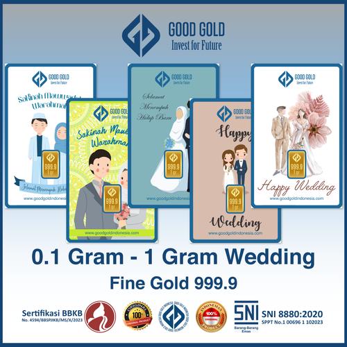 Promo Logam Mulia Good Gold 0.5 Gram edisi Wedding/ Emas Batangan Good ...