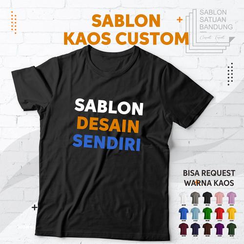 Jual Sablon Kaos Custom Desain Sendiri Foto Nama Satuan Sablon DTF ...