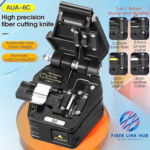 Promo Fiber Cleaver Premium High Precision AUA-6C Alat Pemotong Fiber ...