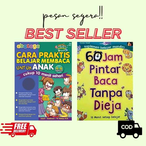 Promo 1 PAKET BUKU ABACAGA CARA PRAKTIS BELAJAR MEMBACA DAN 60 JAM ...