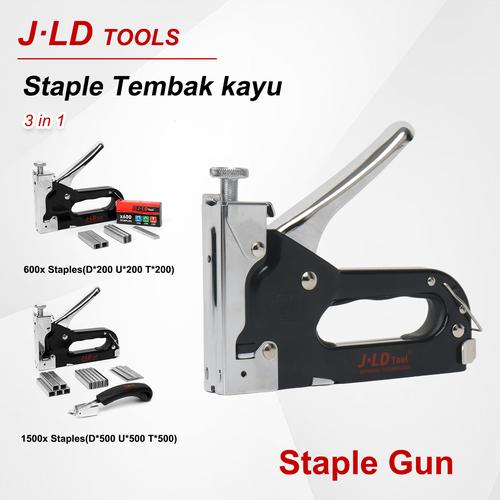 Promo J.LD Staples tembak 3 in 1 Heavy Duty Staple Gun/Staples Hand ...