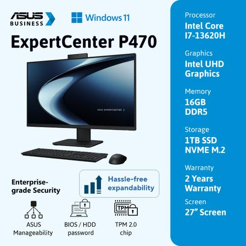 Promo ASUS AIO ExpertCenter P470VAK-B7110WS 27" FHD Intel Core i7 ...