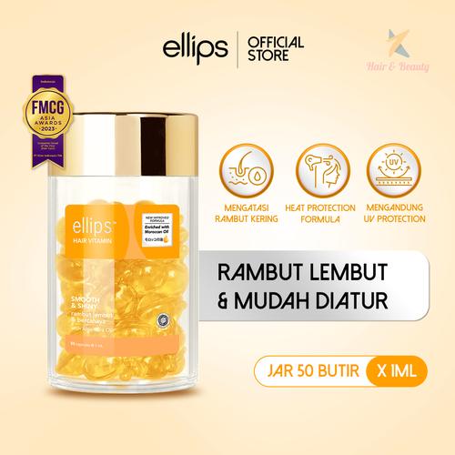 Jual Ellips Hair Vitamin Moroccan Oil Smooth & Shiny Jar 50 Butir ...