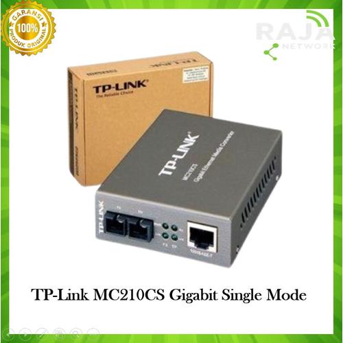 Jual Tplink Media Converter FO Gigabit Single-Mode TP-LINK MC210CS ...