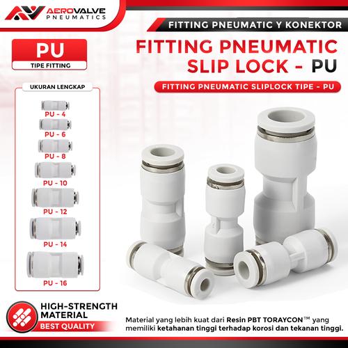 Promo PU Fitting Lurus Pneumatic Slip Lock Selang Ke Selang Type MPU ...