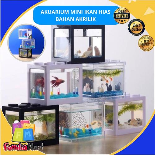 Jual AKUARIUM MINI IKAN HIAS BAHAN AKRILIK / TANGKI AQUARIUM MINI UNTUK ...