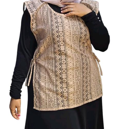 Jual vest brokat jumbo ld 130 Rompi Wanita Oversize Brukat malika ...