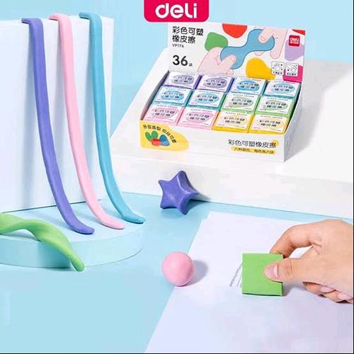 Jual DELI VP176 KNETGUMMI KNEADABLE PLASTICINE ELASTIC ERASER PENGHAPUS ...