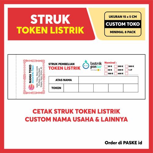 Jual STRUK PEMBELIAN TOKEN LISTRIK | NOTA TOKEN LISTRIK | CUSTOM SESUAI ...