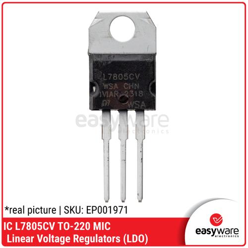 Jual IC REGULATOR L7805CV 7805 TO-220 TO220 LINEAR VOLTAGE 5V IC - Kota Bandung - EasyWare ...