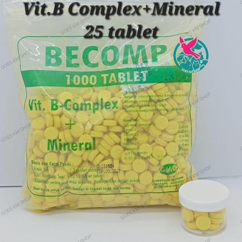 Jual BECOMP VIT.B COMPLEX + MINERAL B KOMPLEK VITAMIN UNGGAS BURUNG ...