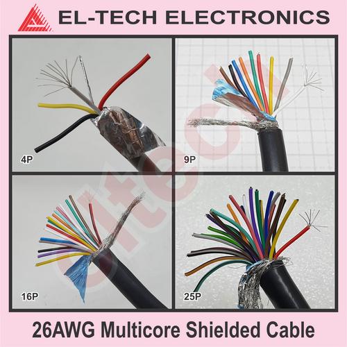 Jual Cable 2P 3P 4P 8P 9P 16P 25P Multicore Shielded Shield Wire Ground ...