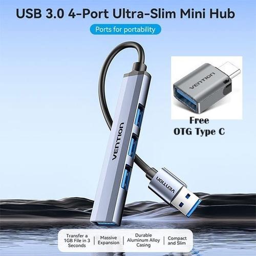 Jual USB HUB Vention CKP USB Hub 3.0 4 Port + OTG Type-C Ultra Slim ...