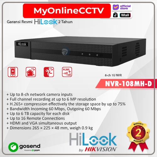 Promo Hilook NVR-108MH-D 8CH Mini 1U IP NVR IP Camera CCTV HDD Up To 6GB - NVR Only Cicil 0% 3x ...