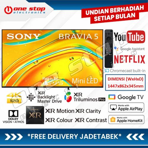 Promo SONY BRAVIA 5 K-65XR50 Mini LED 4K Ultra HD HDR Smart Google TV ...
