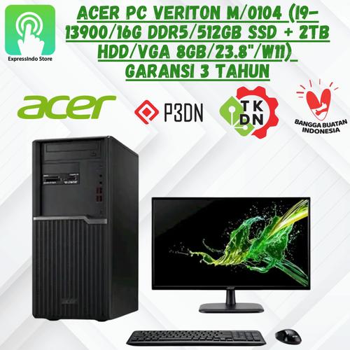 Jual ACER PC VERITON M/0104 (I9-13900/16G DDR5/512GB SSD + 2Tb HDD/VGA ...