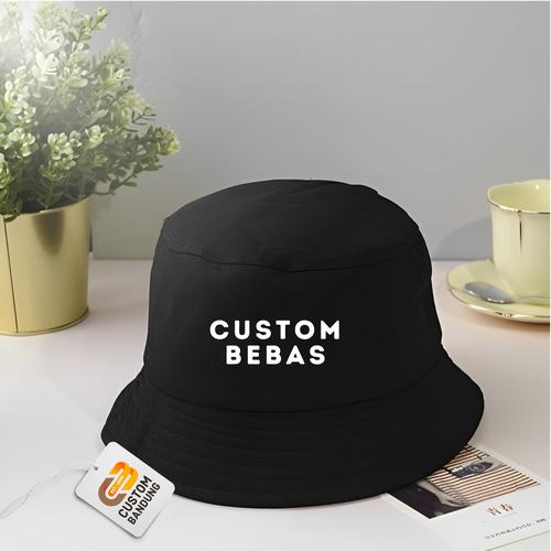 Jual Topi Bucket Bisa Custom Nama Sendiri Atau Bucket Hat Motif Topi ...
